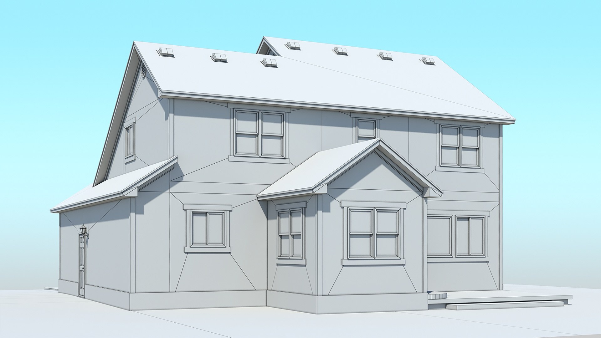 3D Model Classic American House - TurboSquid 1440739