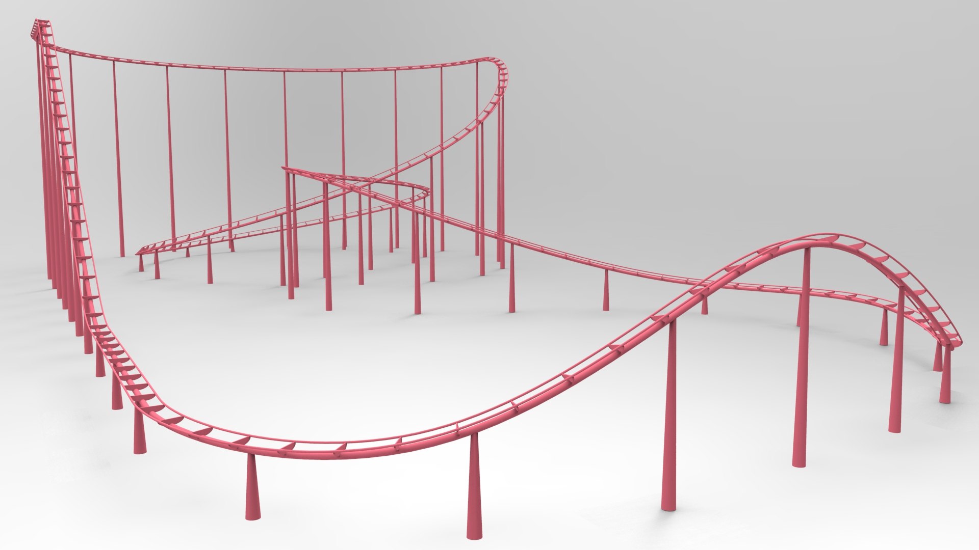 Roller Coaster 3d Model