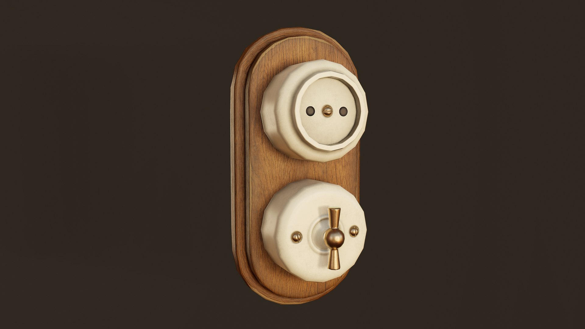 3D Vintage Light Sockets and Switches - PBR Game Ready - TurboSquid 1991601