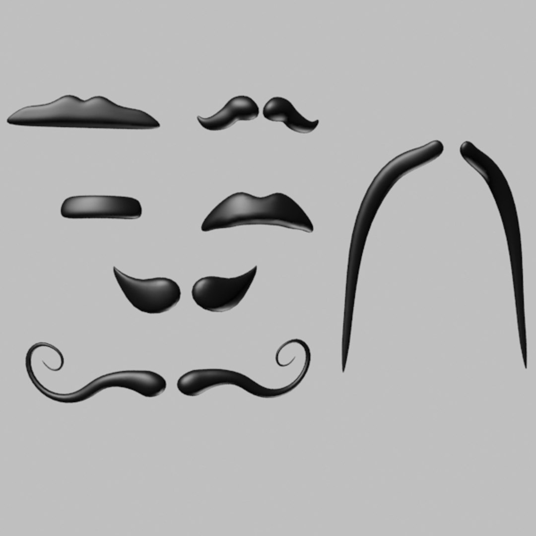 3d Moustaches Model