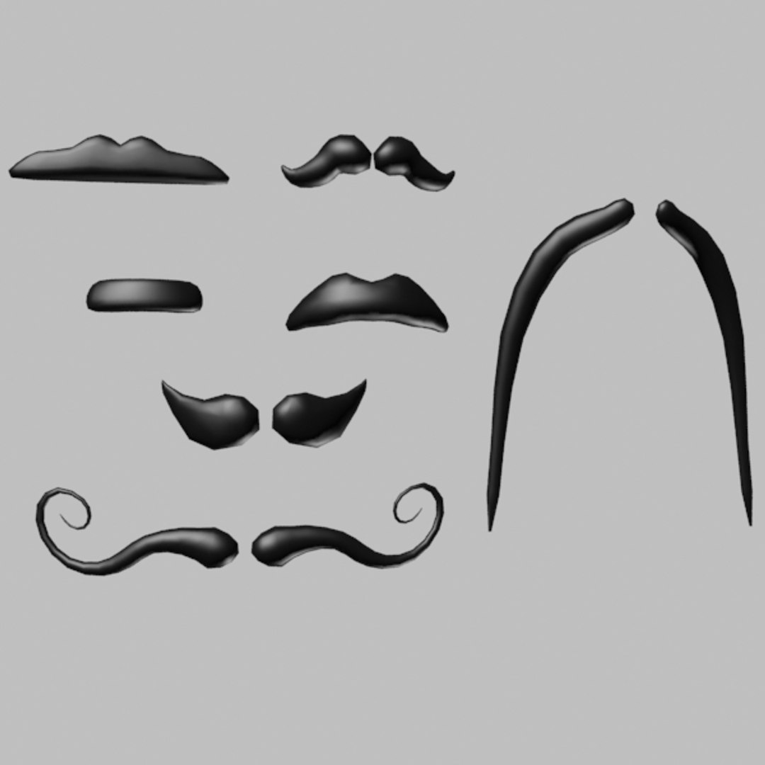 3d Moustaches Model