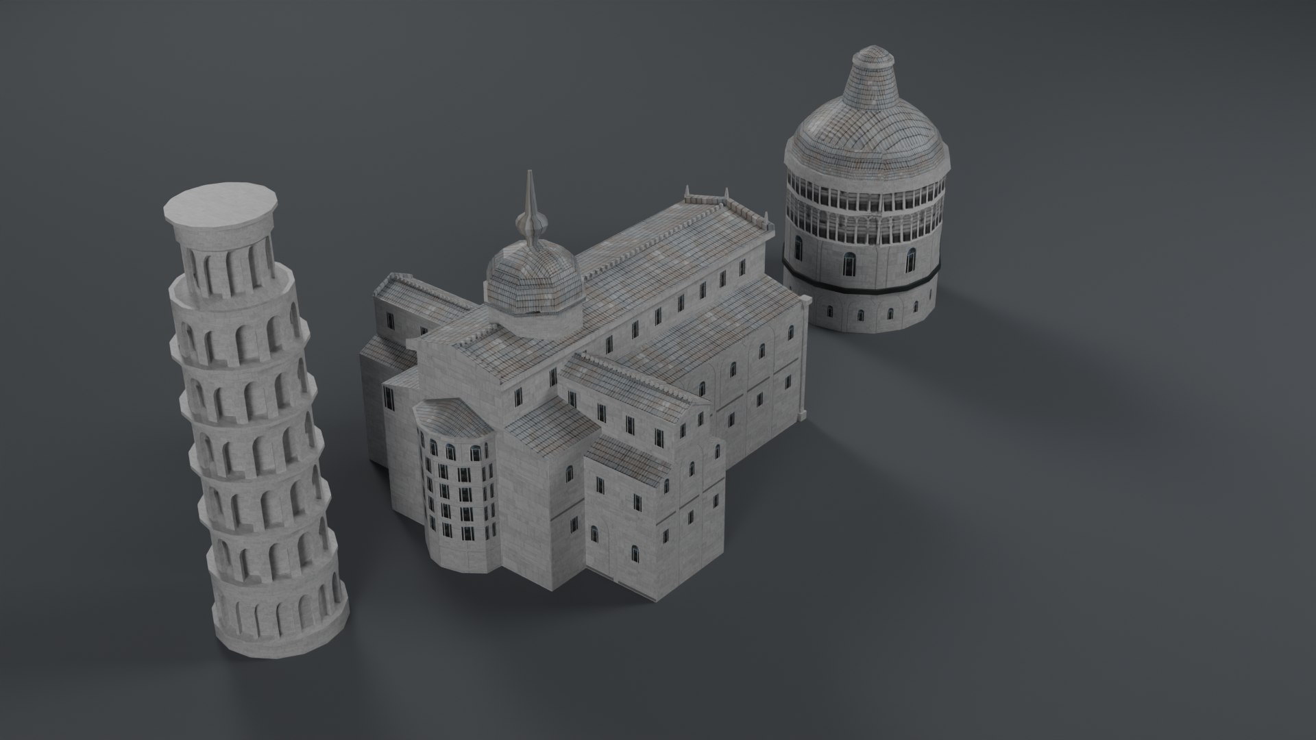 Low Poly Pisa Tower 3D Model - TurboSquid 2343703