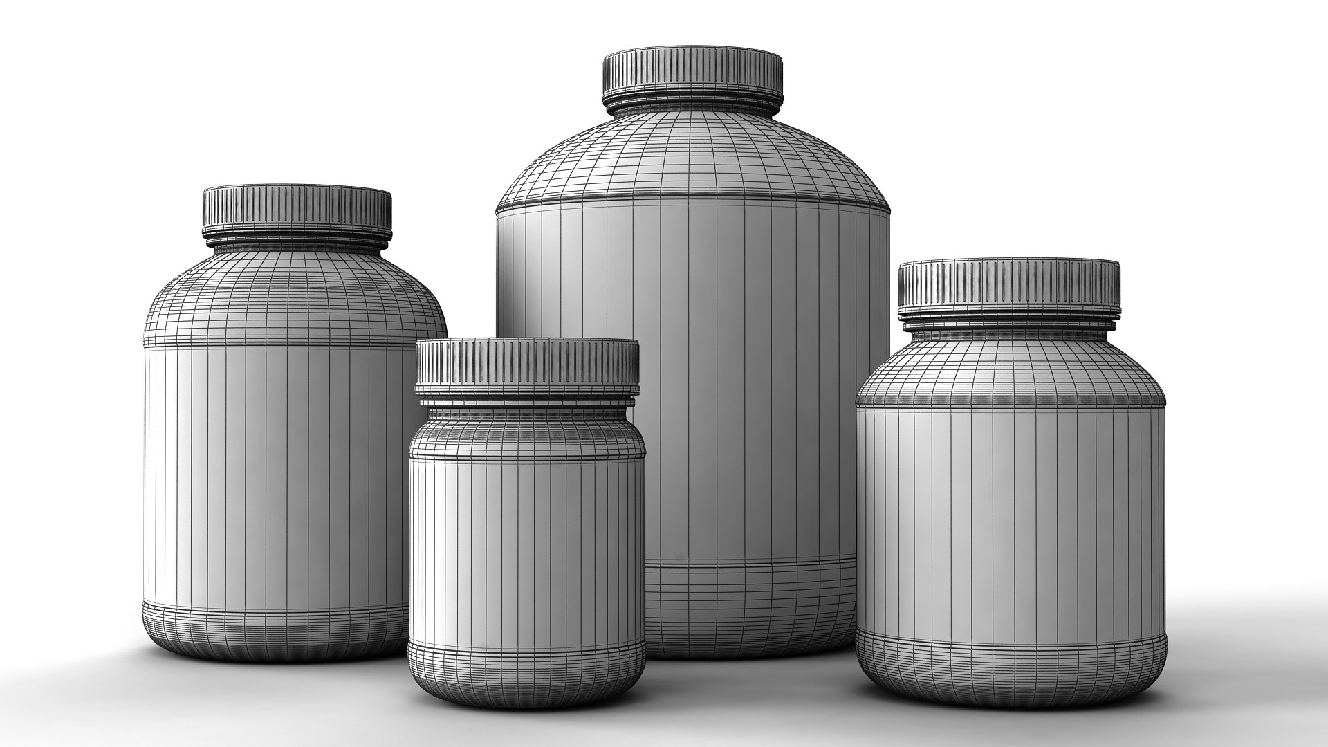 3d Sports Nutrition Supplements Pack Model