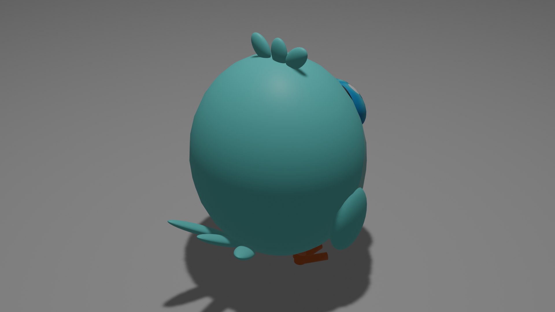 Blue Cartoon Baby Bird 3D - TurboSquid 2076736