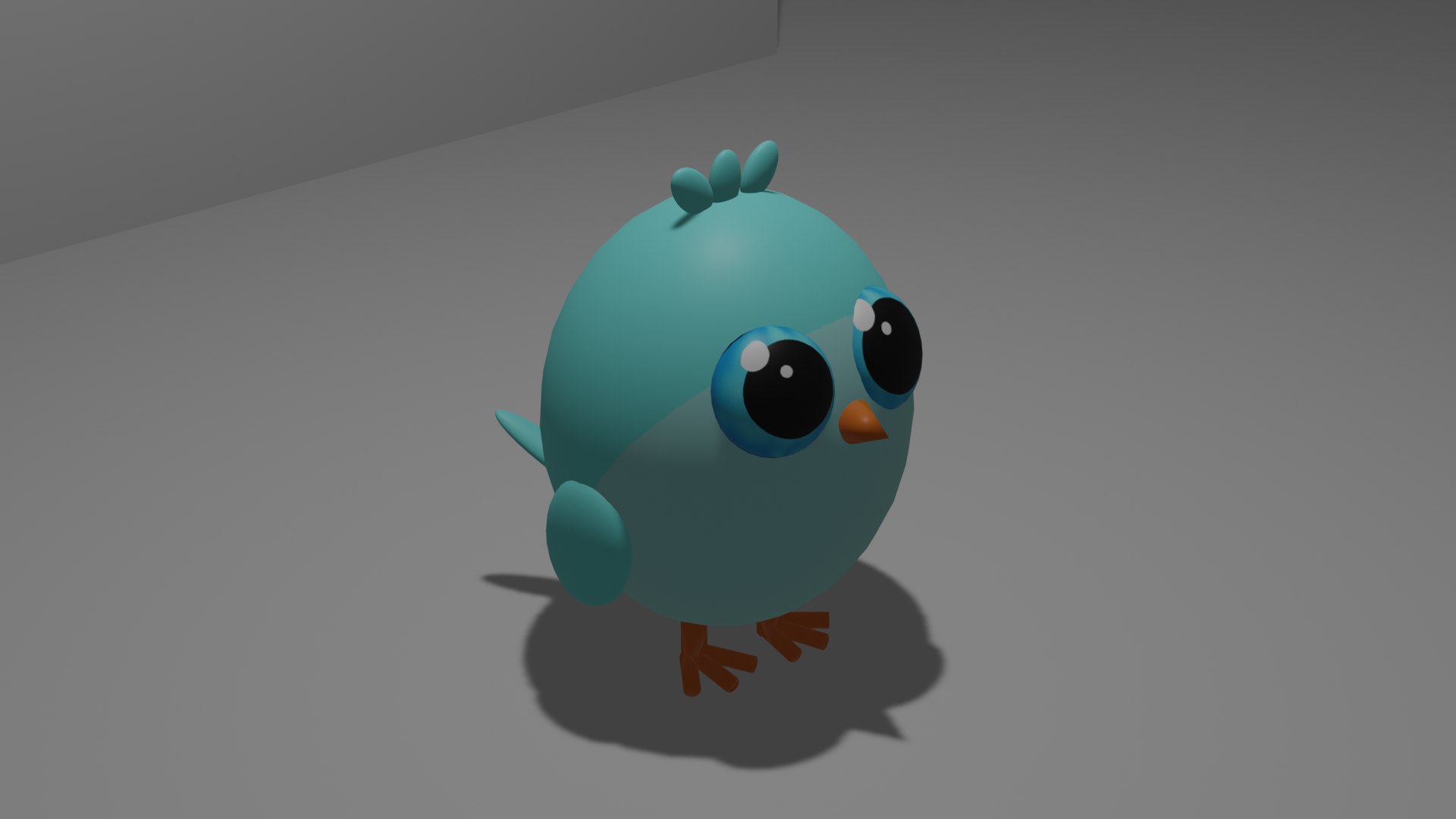 Blue Cartoon Baby Bird 3D - TurboSquid 2076736