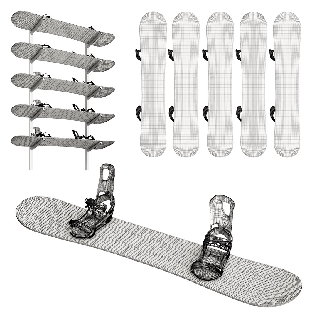 Snowboard Boards Model - TurboSquid 1663107