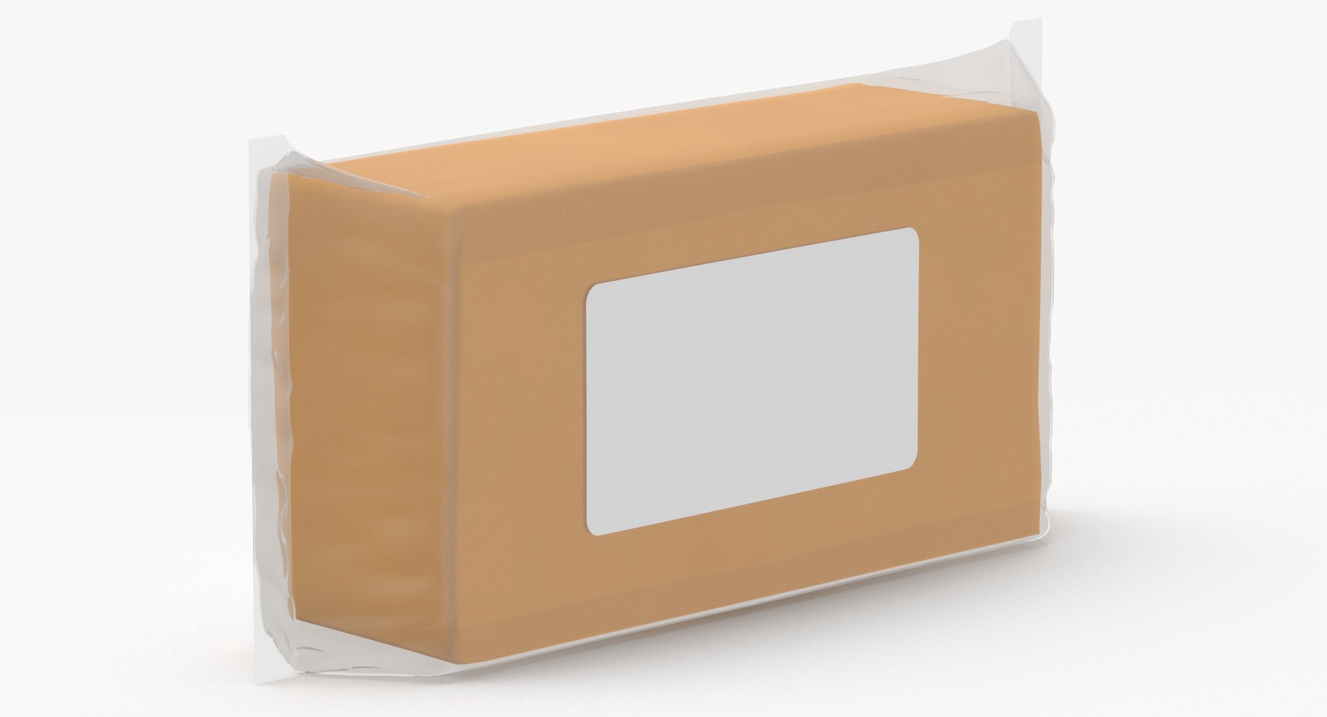 3D Model Block Cheese 2lbs Blank And Generic Label - TurboSquid 2002616