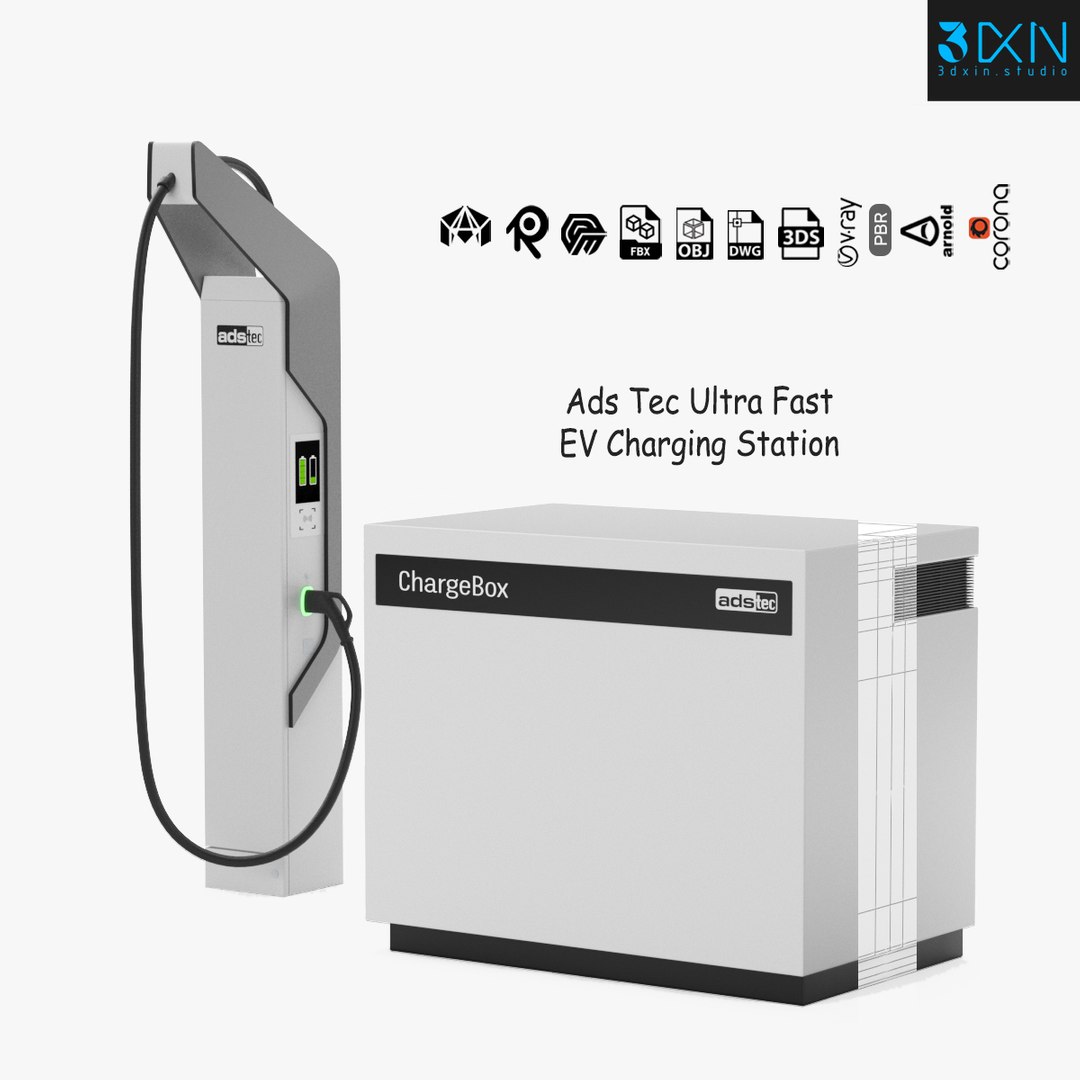 3D Model Ads Tec Ultra Fast EV Charging Station - TurboSquid 2277817