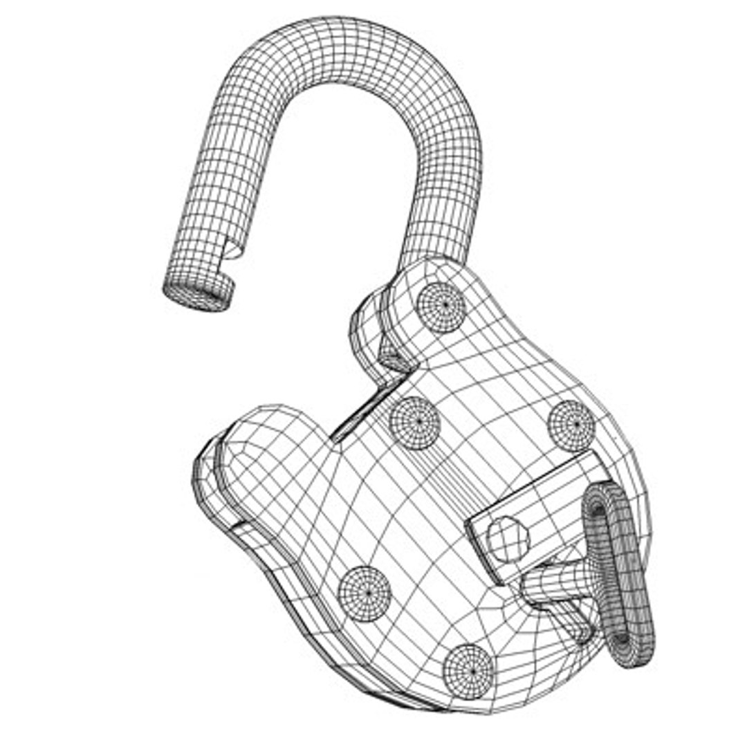 3ds max padlock lock pad