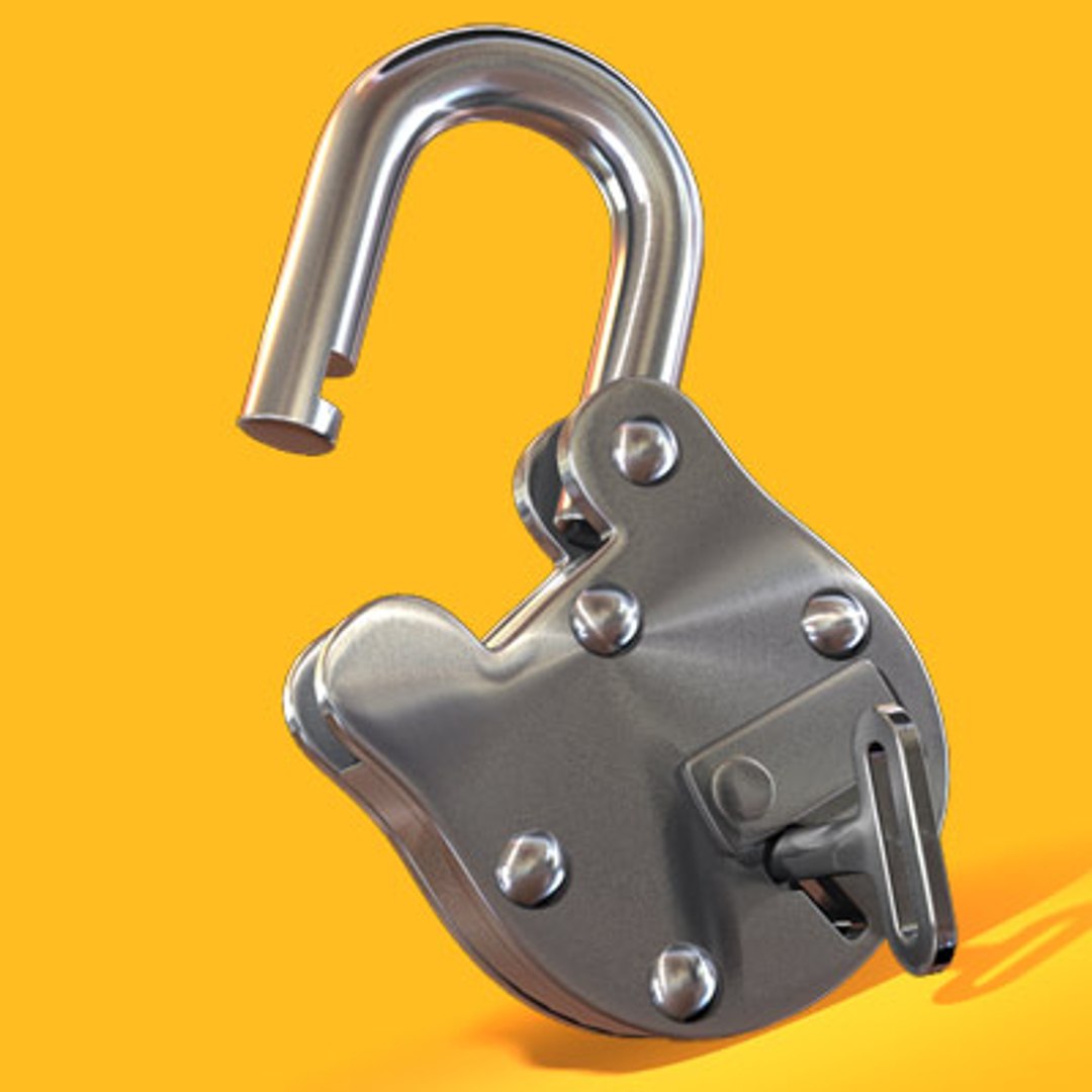 3ds max padlock lock pad