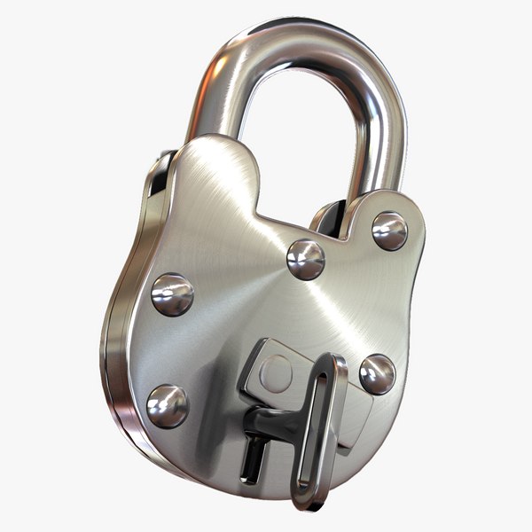 3d lock padlock pad model