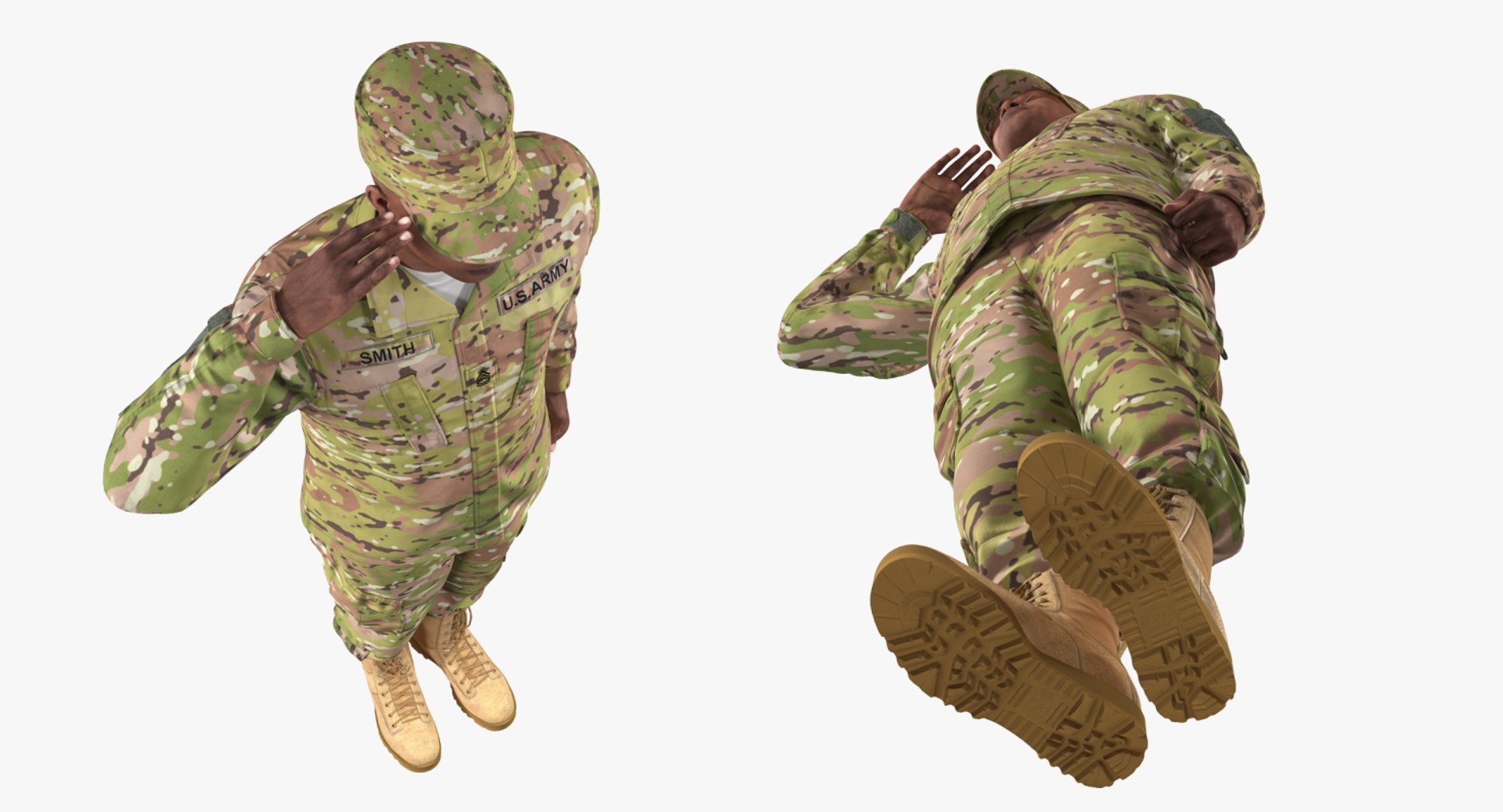 Army American Soldier Camo 3D Model - TurboSquid 1413629