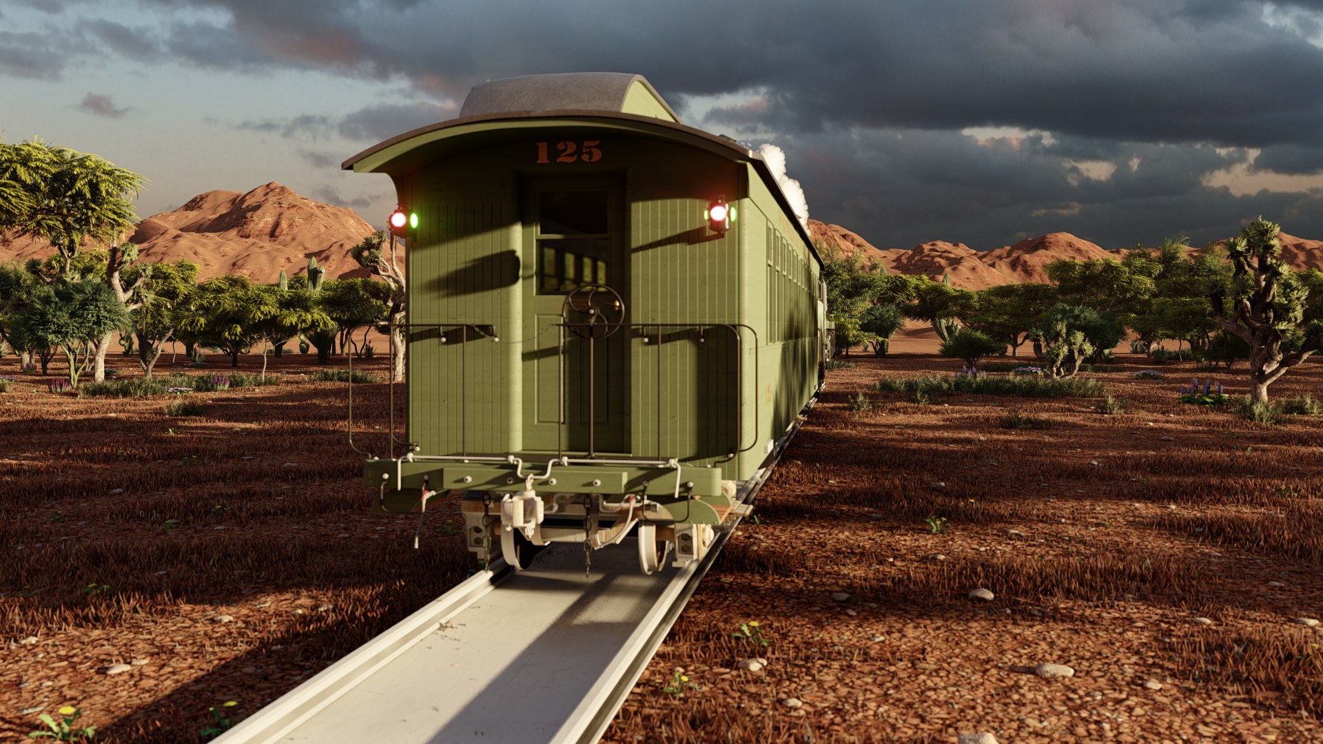 3D Model STEAM TRAIN WEST PACIFIC - TurboSquid 2269475