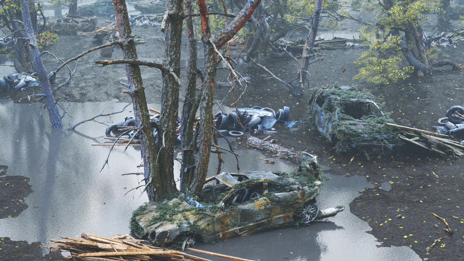 3D Apocalyptic Forest - TurboSquid 2292941