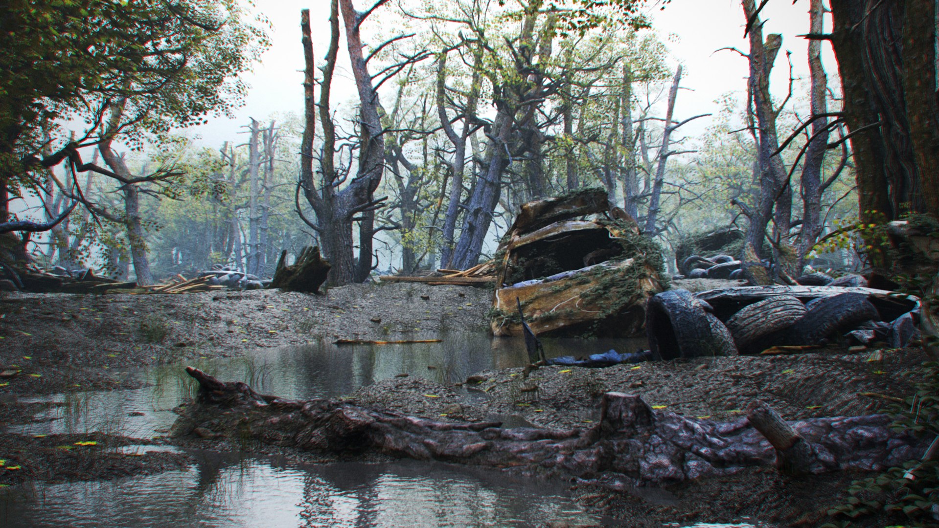 3D Apocalyptic Forest - TurboSquid 2292941