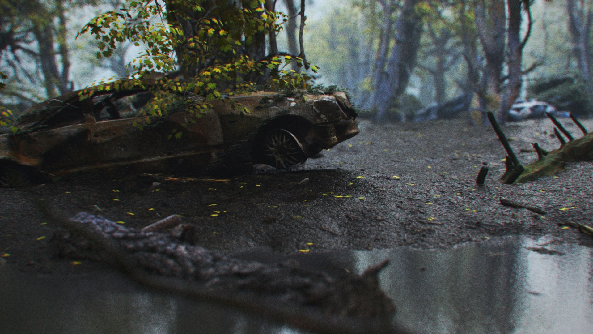 3D Apocalyptic Forest - TurboSquid 2292941