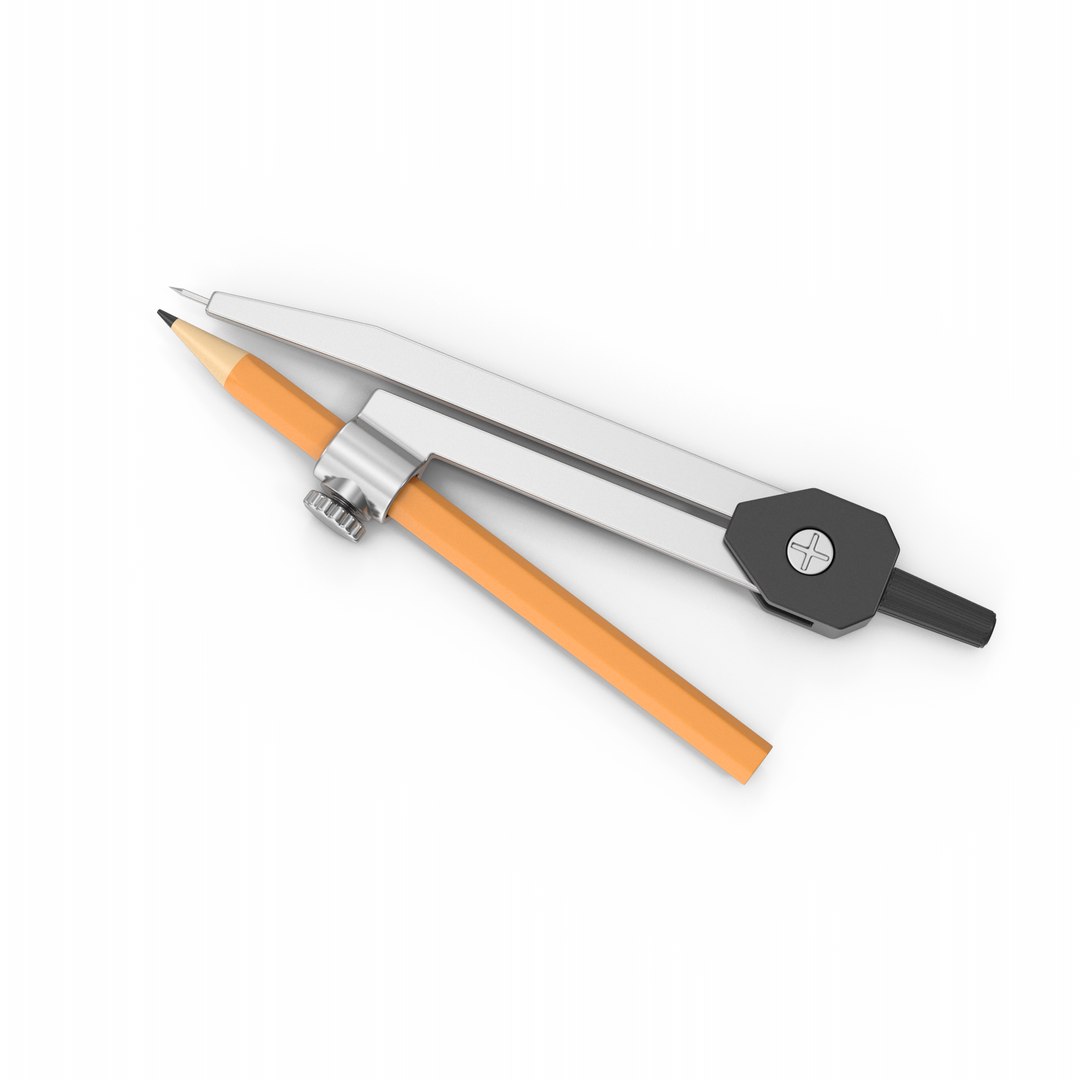 Drawing Compass With Pencil 3D Model - TurboSquid 1953375