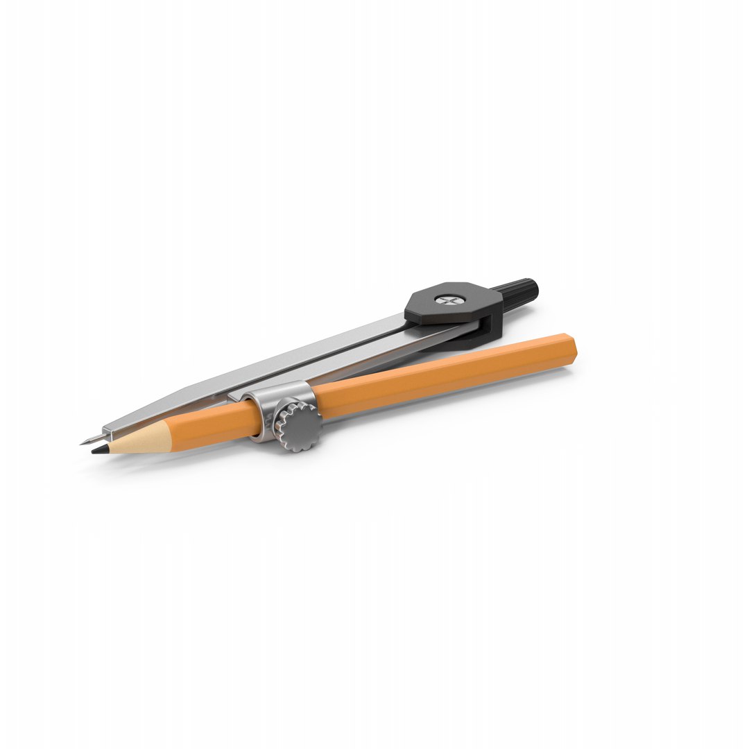 Drawing Compass With Pencil 3D Model - TurboSquid 1953375