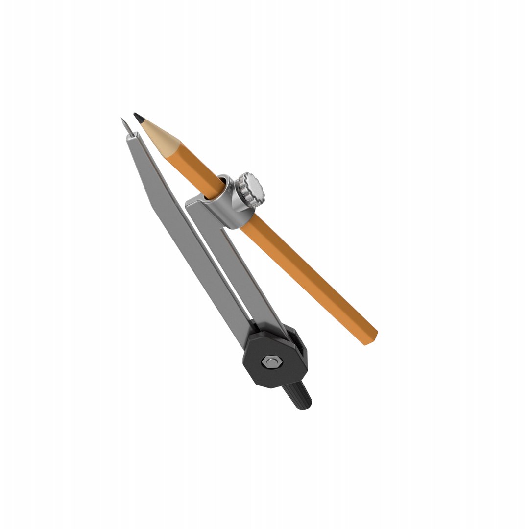 Drawing Compass With Pencil 3D Model - TurboSquid 1953375