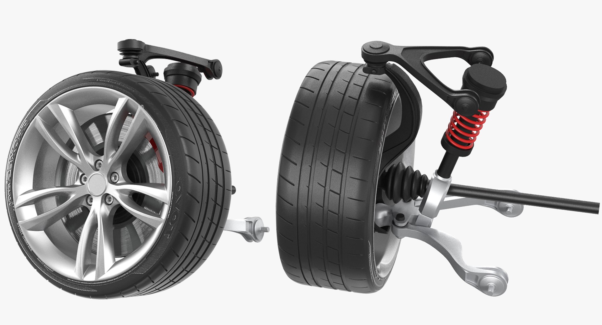 Car Suspension Wheel 3D Model - TurboSquid 1192506