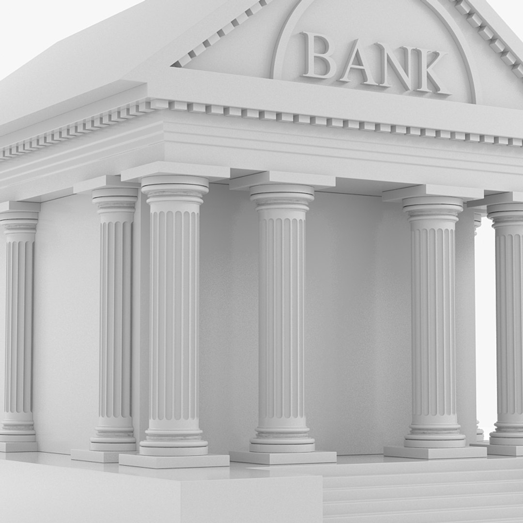 3dsmax Bank Building Structure Symbol