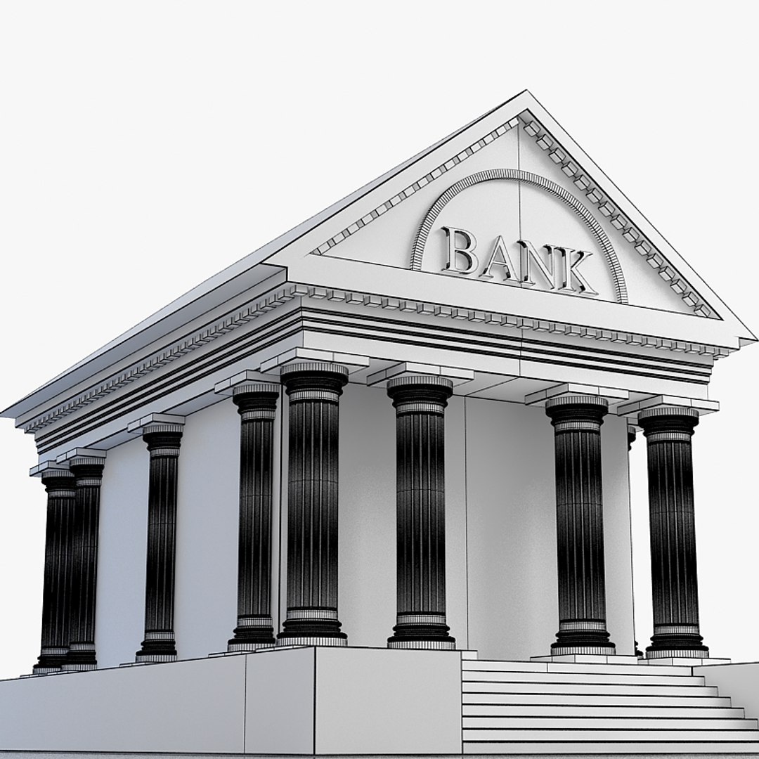 3dsmax Bank Building Structure Symbol