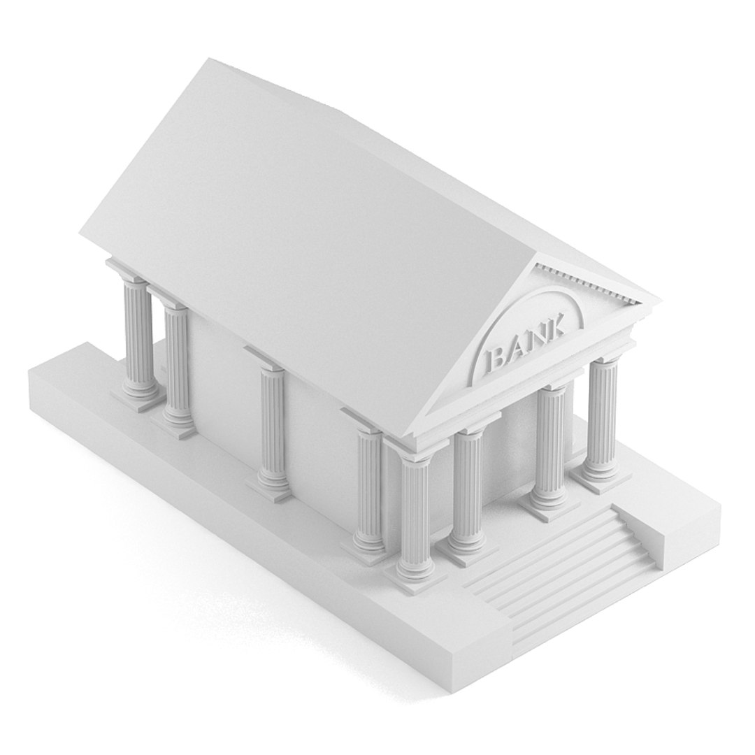 3dsmax Bank Building Structure Symbol