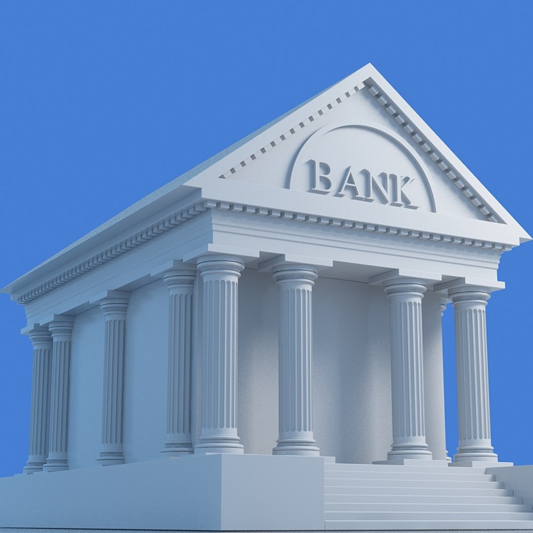 3dsmax Bank Building Structure Symbol