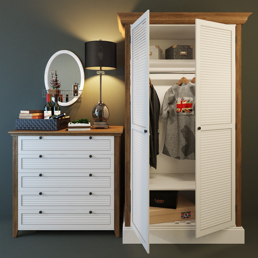 3D Ranch Wardrobe Mirror Lamp Model - TurboSquid 1364046