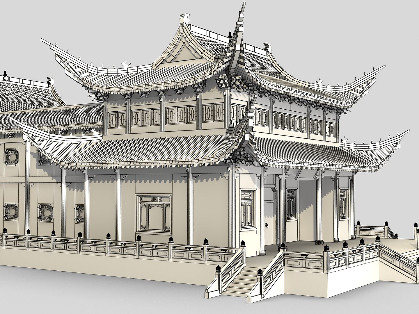 3D Model Chinese Building - TurboSquid 1275748