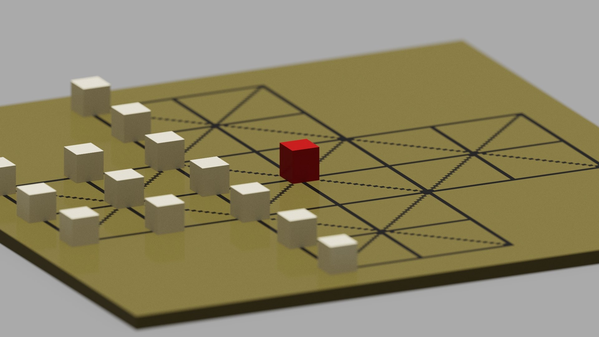 Voxel Fox and Geese Board Game 3D - TurboSquid 1863009