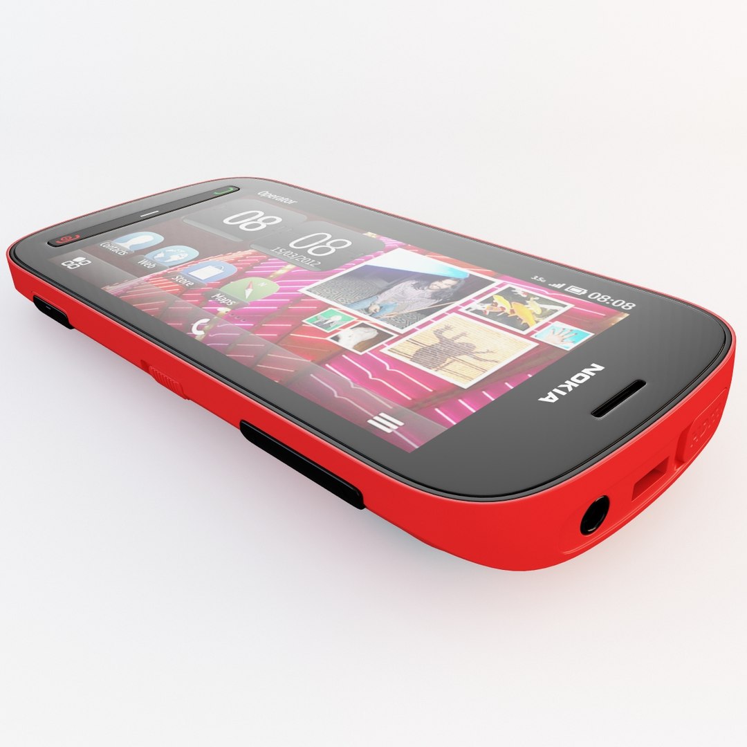 3d red nokia 808 pureview model