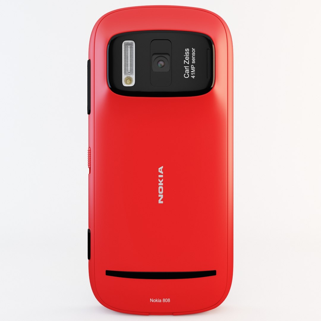 3d red nokia 808 pureview model