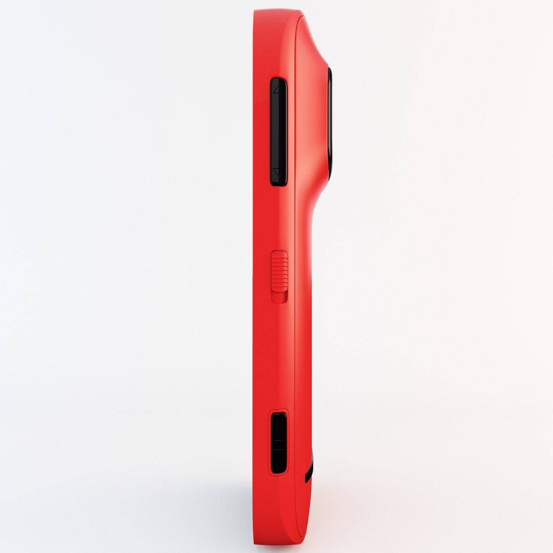 3d red nokia 808 pureview model