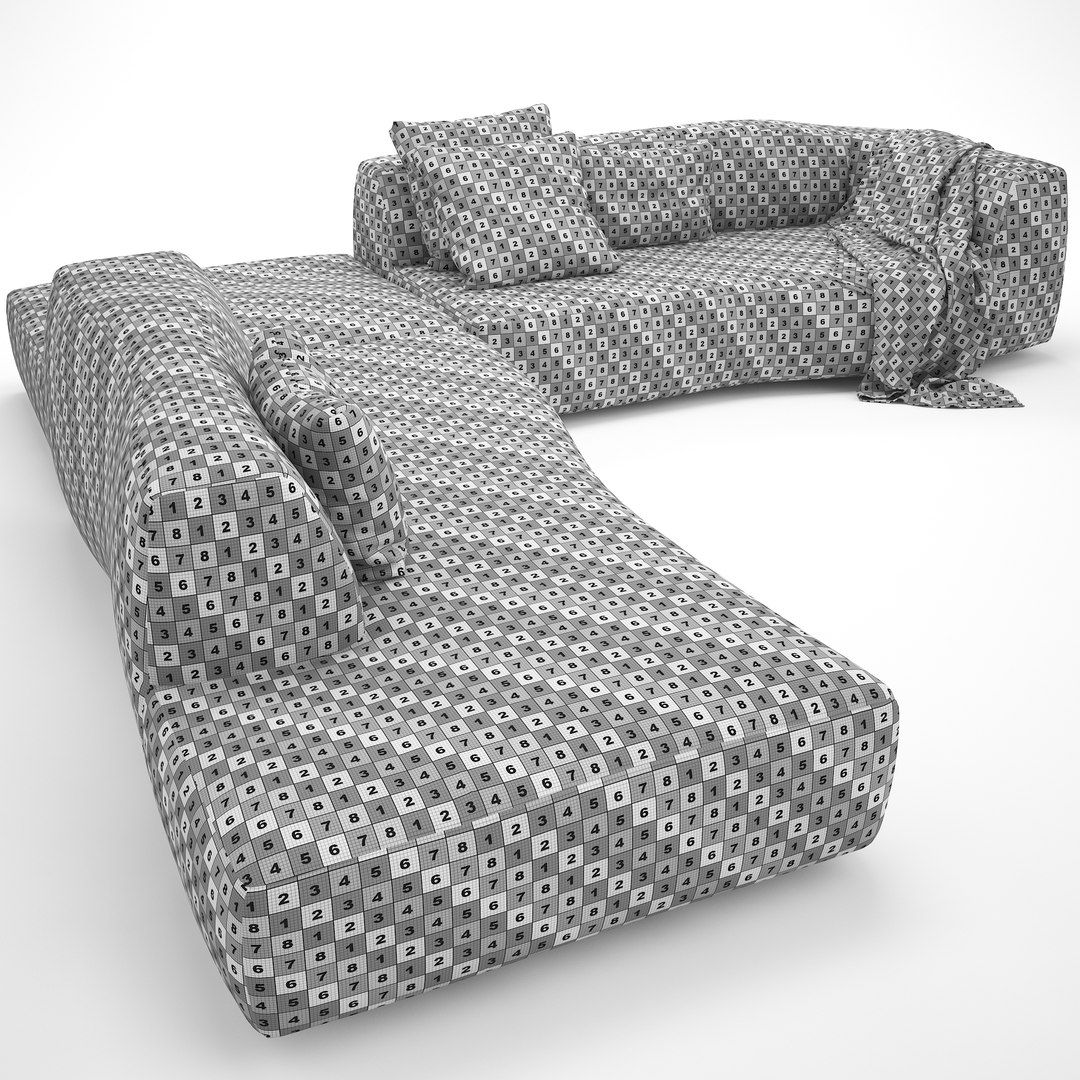 3d Bend Sofa Model