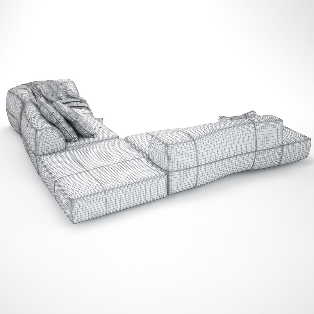 3d Bend Sofa Model