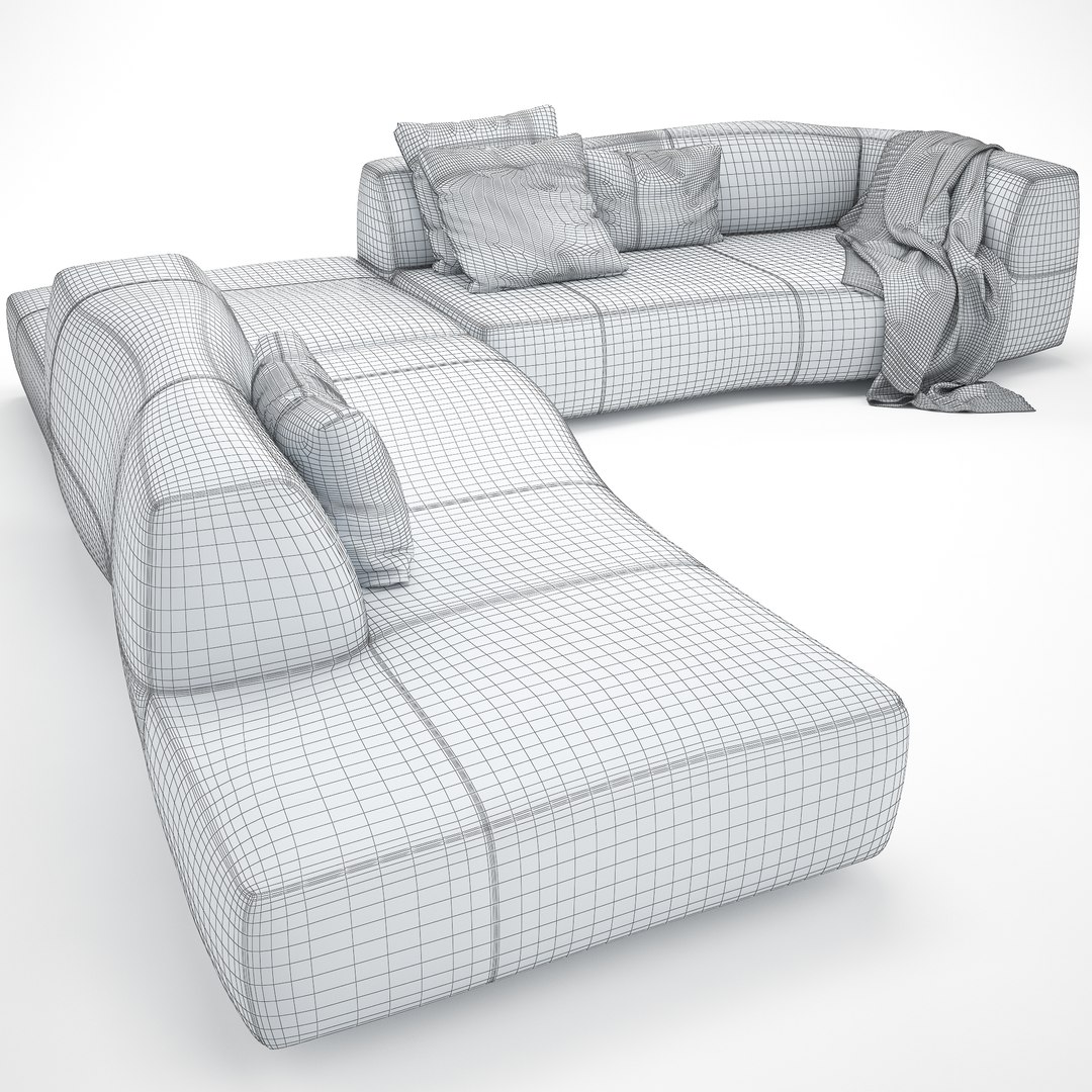 3d Bend Sofa Model