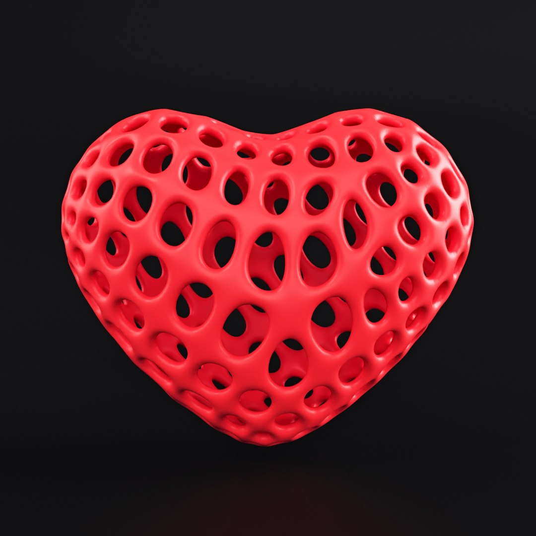 Heart Symbol Wireframe 3D - TurboSquid 1284820