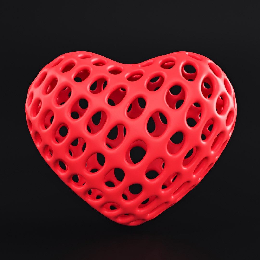 Heart Symbol Wireframe 3D - TurboSquid 1284820