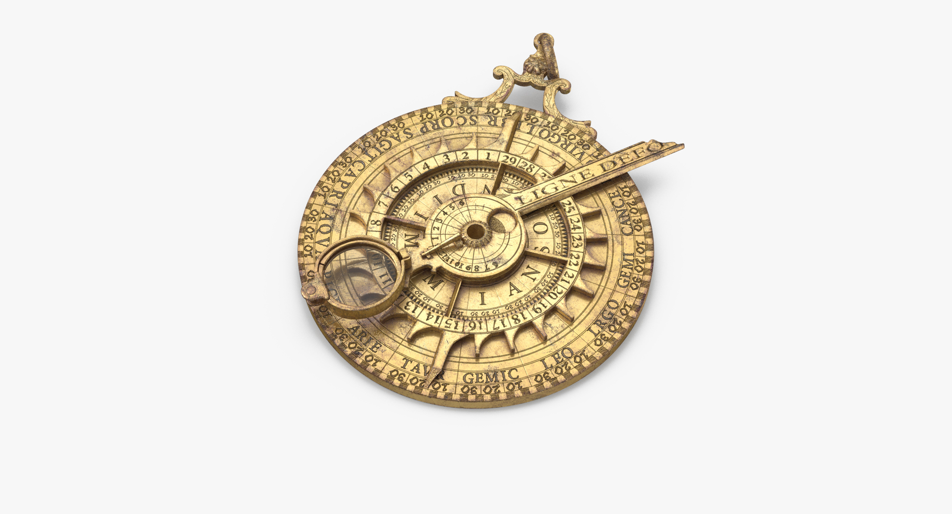 Astrolabe compass 3D - TurboSquid 1235432