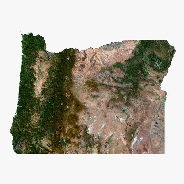 modelo 3d Oregon State Terrain Map - TurboSquid 2085513