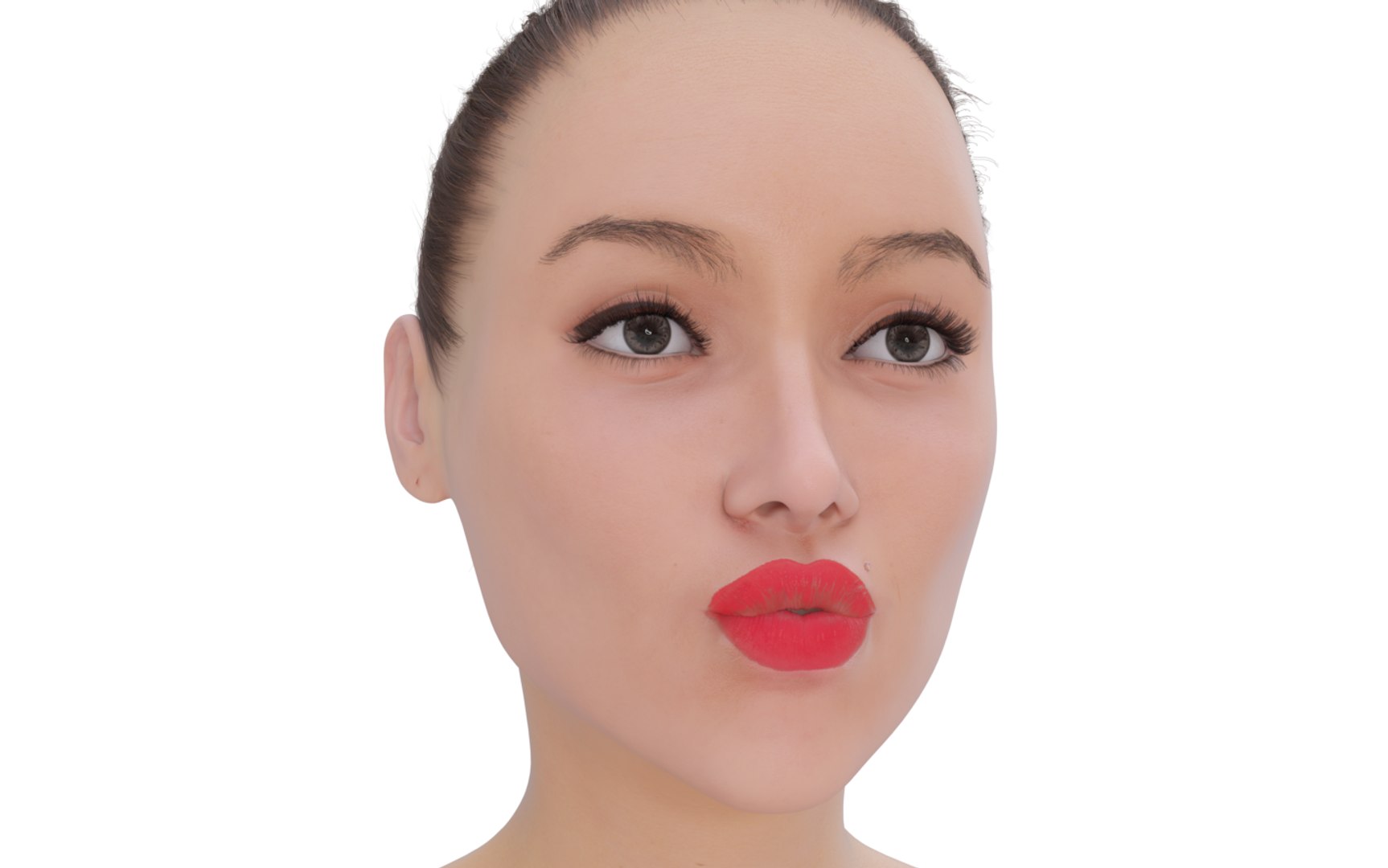 female rigged 3d model