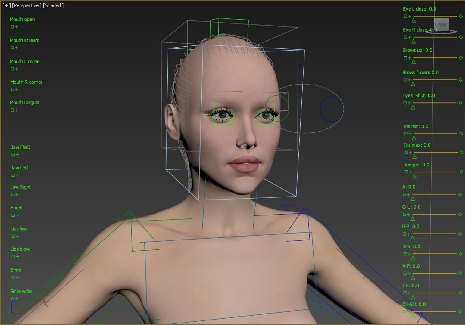female rigged 3d model