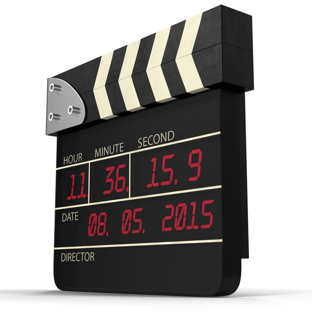 3d 3ds Digital Clapboard Modeled
