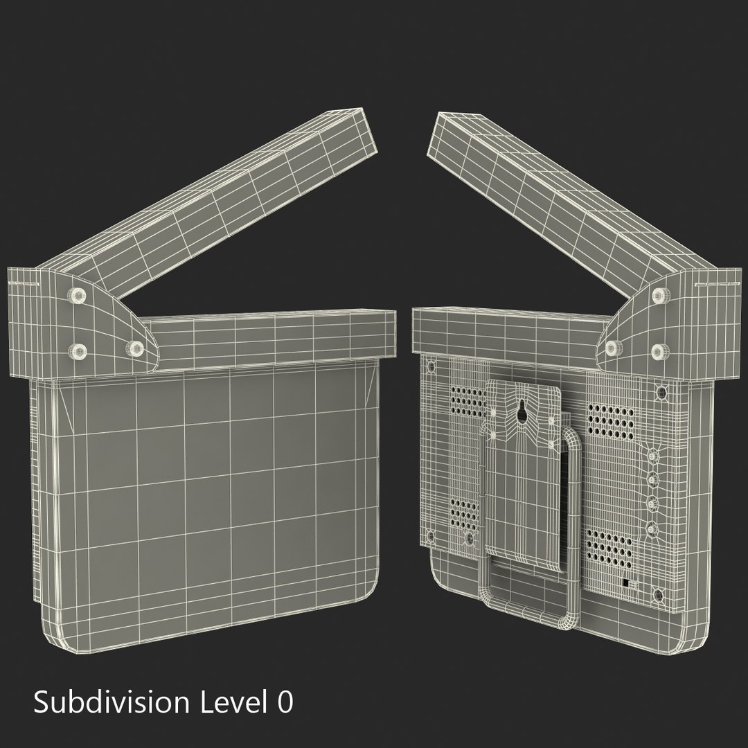 3d 3ds Digital Clapboard Modeled