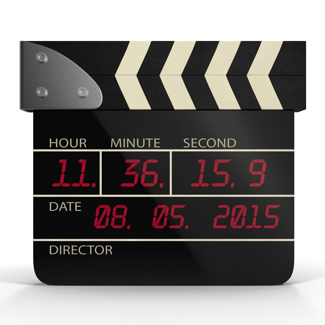3d 3ds Digital Clapboard Modeled