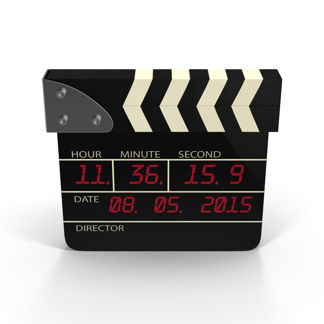 3d 3ds Digital Clapboard Modeled