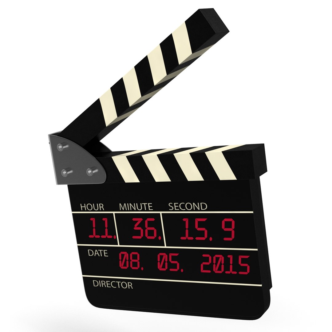 3d 3ds Digital Clapboard Modeled