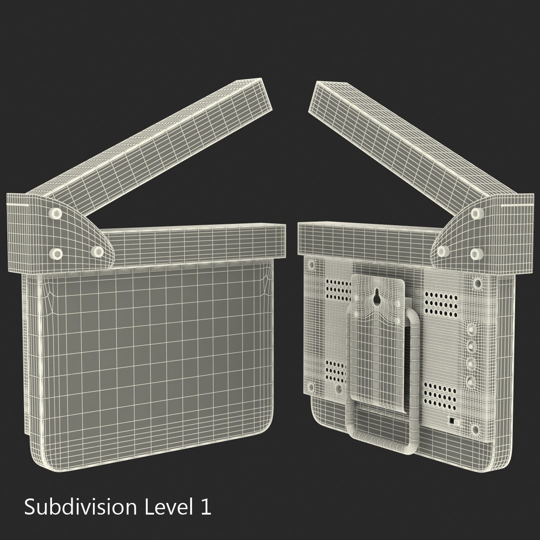 3d 3ds Digital Clapboard Modeled