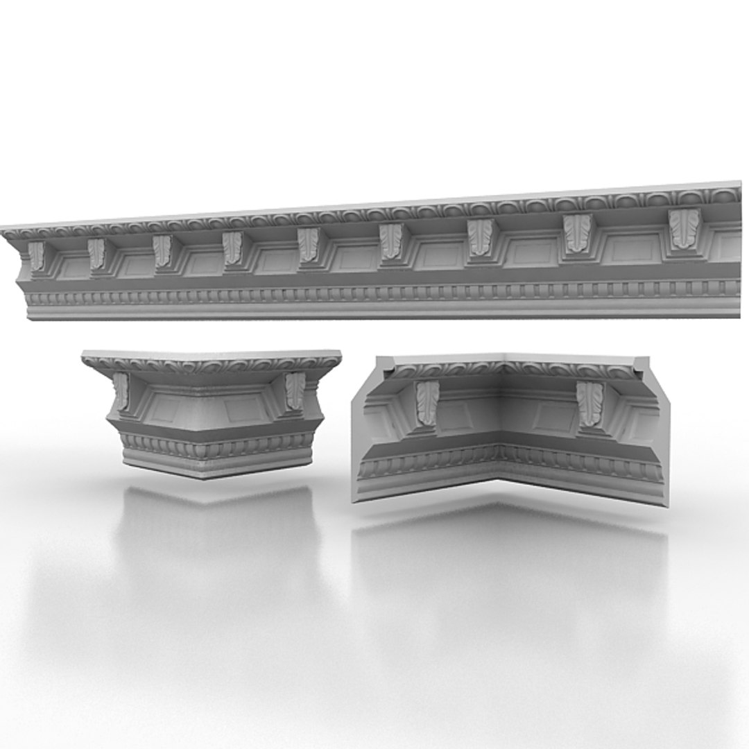3d model cornice molding